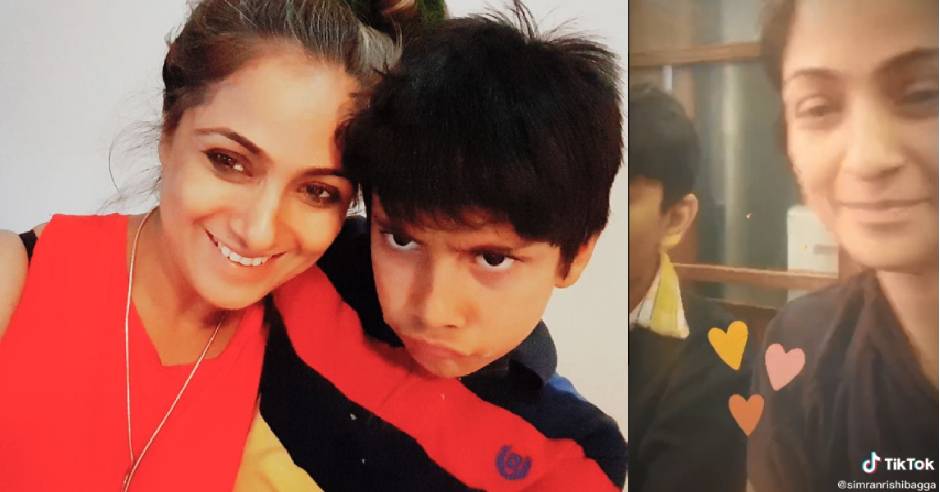 Simran joins TikTok uploads her first TikTok video with her sons | Galatta