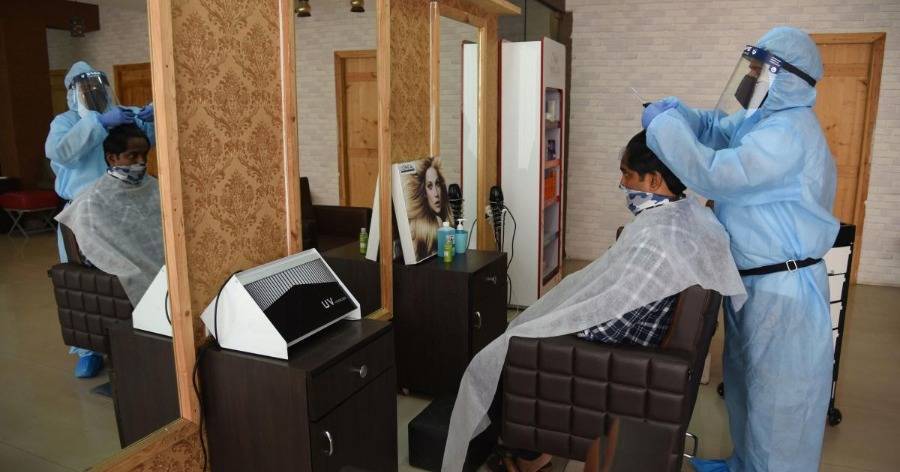 lockdown Tamil Nadu Barber shops except Chennai May 24 reopen