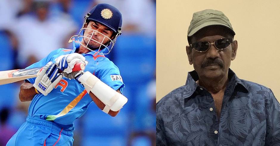 CSK cricketer Badrinath meets Goundamani