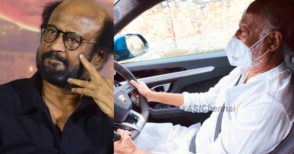 Rajinikanth driving Lamborghini car during lockdown viral photo