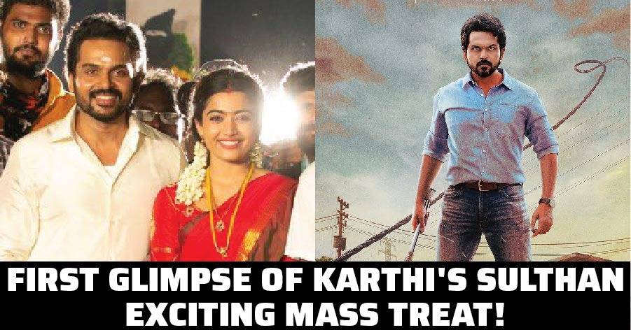 Karthi Sulthan first look poster Rashmika Mandanna
