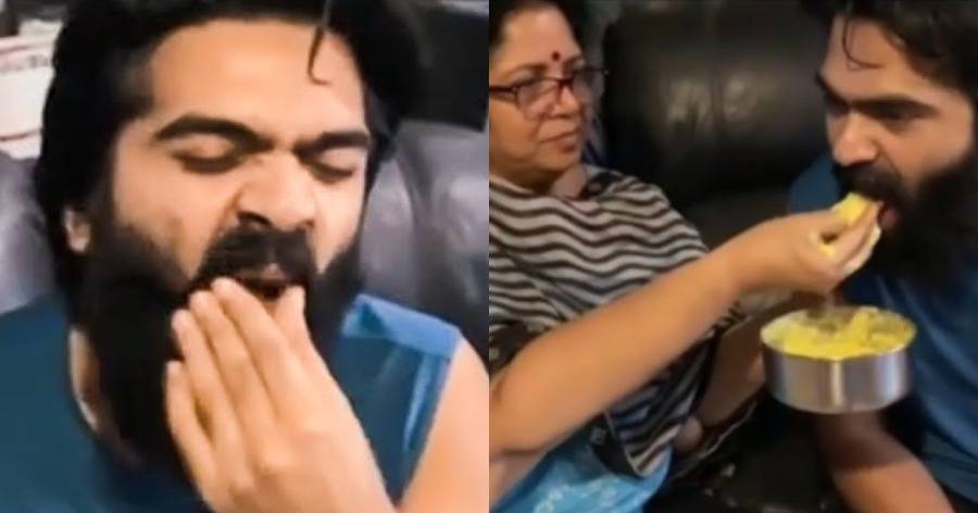 Simbu mother usha rajendran feeding food str throwback video